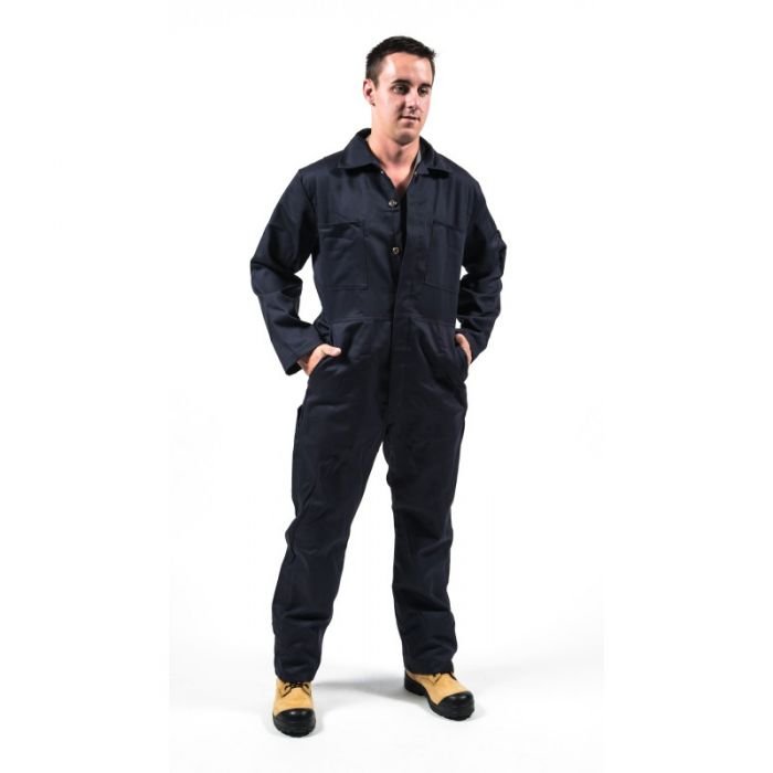 100% COTTON COVERALLS - Button-up